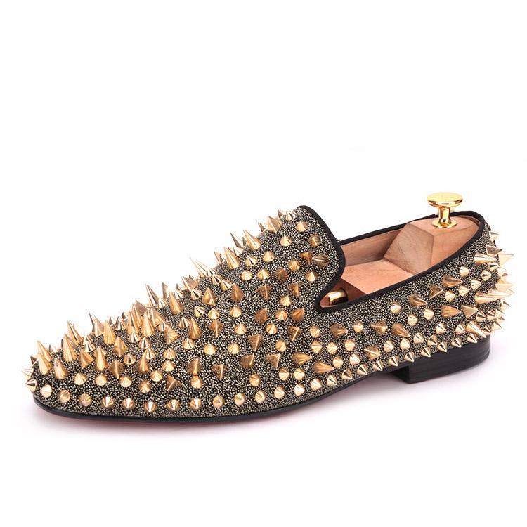 OneDrop Handmade Men Rivets Leather Wedding Dress Shoes Party Prom ...